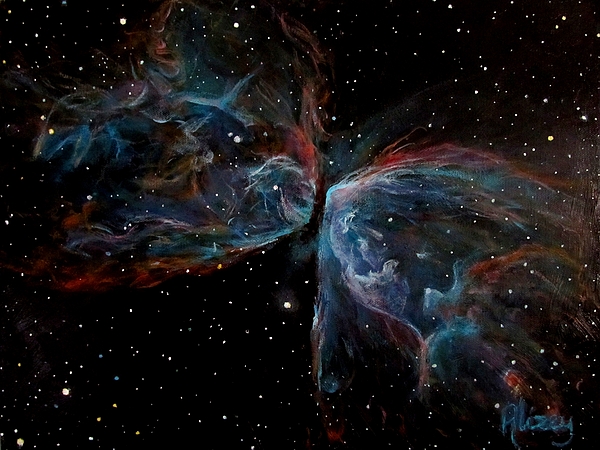 Ngc 6302 Butterfly Nebula Painting by Alizey Khan