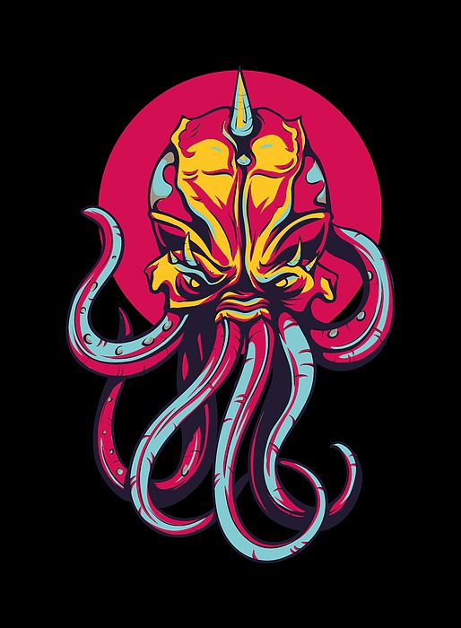 Colorful Octopus Design Digital Art by Matthias Hauser - Pixels