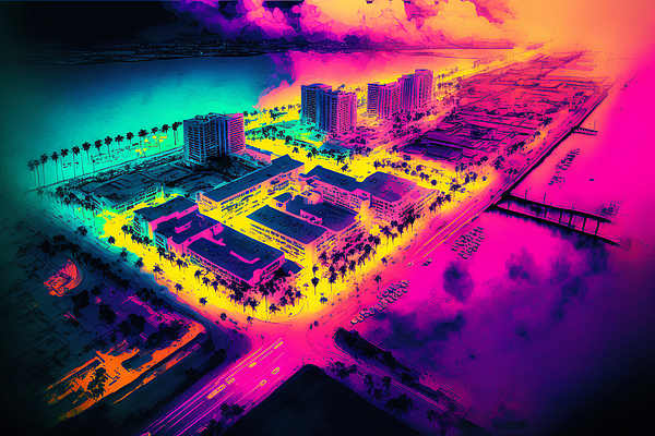 Miami Glow Digital Art by John Neff - Fine Art America