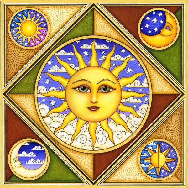 Online Art Contest - Sunface and Moonface Logo | Fine Art America